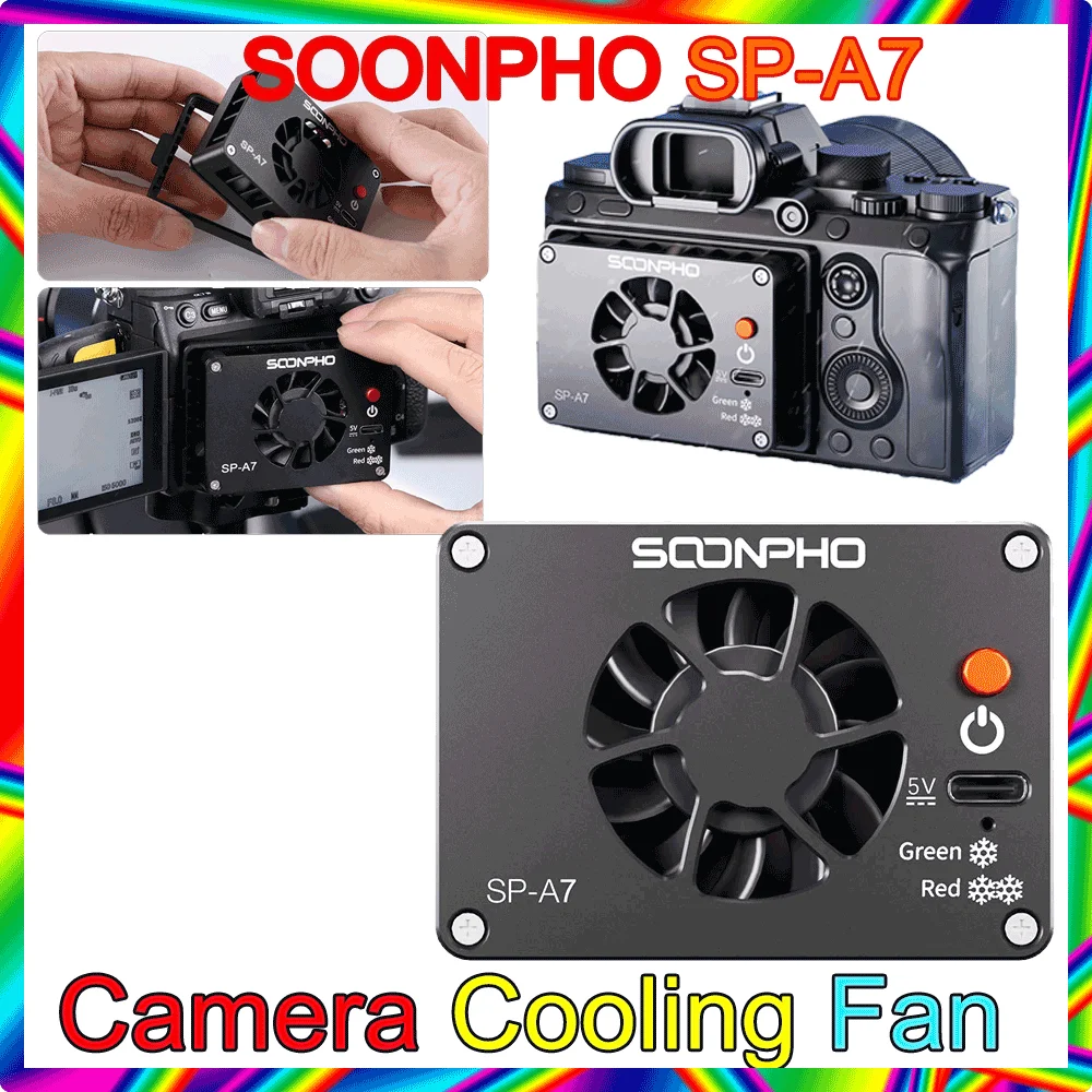SOONPHO-SP-A7-Camera-Cooling-Fan-Reduce-Heat-for-Sony-ZVE1-A7M4-ZV1-A7C ...