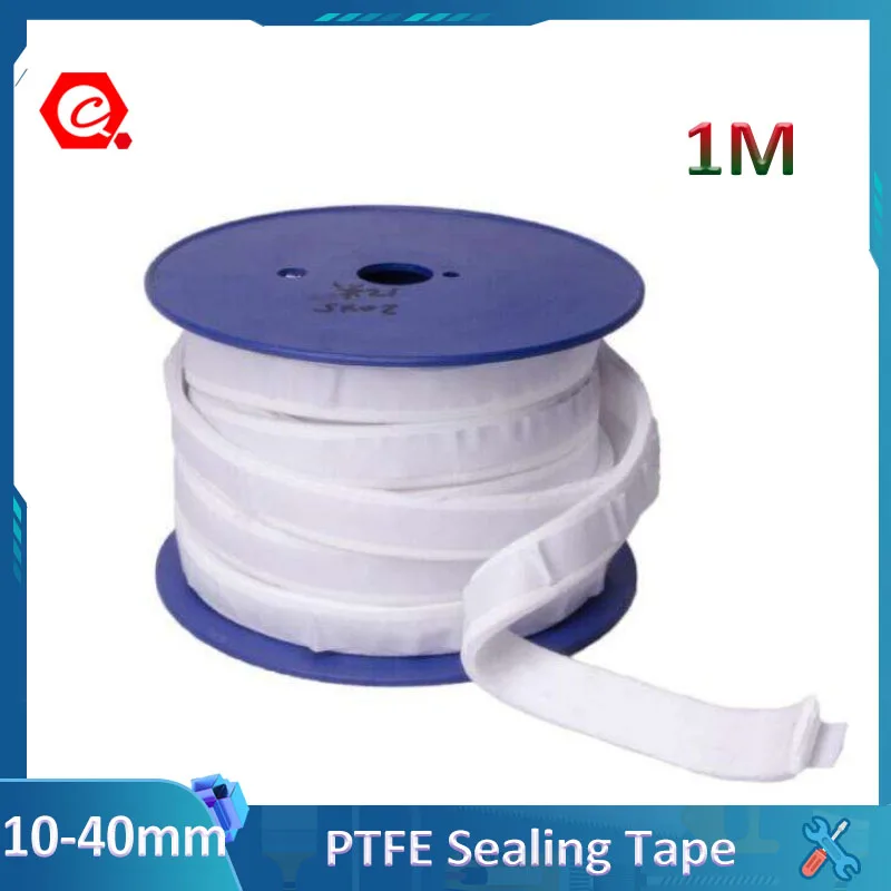 Ptfe 씰링 테이프 테트라 플루오로 밴드 자체 접착 확장 폼 스트립 씰 스트립 고온 부식에 적합 1m
