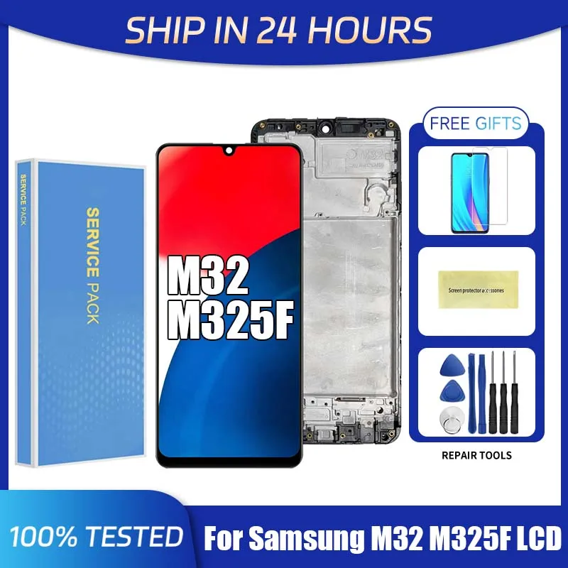100-Tested-AMOLED-For-Samsung-M32-M325F-M325F-DS-M325-LCD-Display-Touch ...
