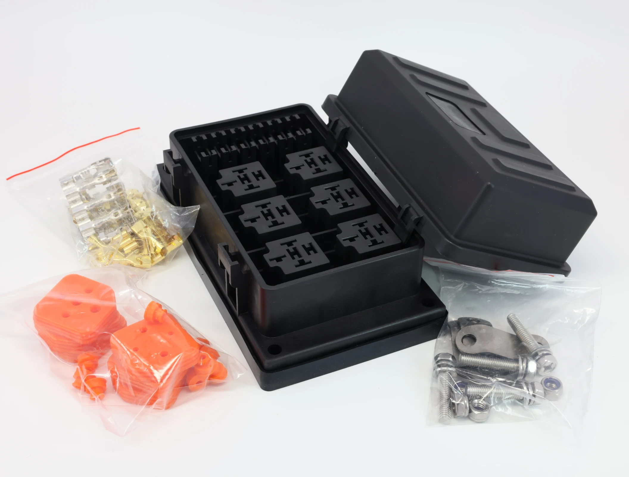 12V-Auto-6-Way-Fuse-Relay-Box-Block-With-5-Pin-Relay-and-Fuses-For ...