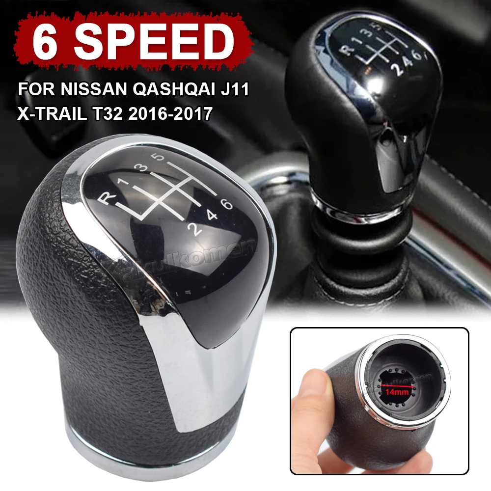 Car-6-Speed-Gear-Shift-Knob-Lever-Change-Gearbox-Shifter-For-Nissan ...