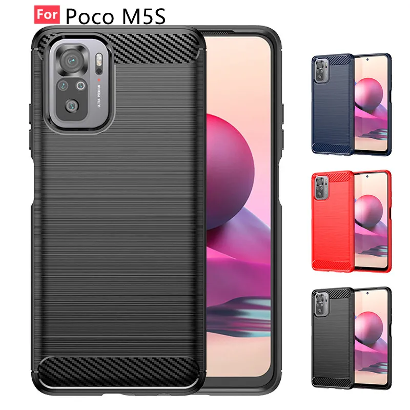 Poco F3 Case Fiber Silicone | Xiaomi Poco M5 Pro Cover | Soft Silicone ...