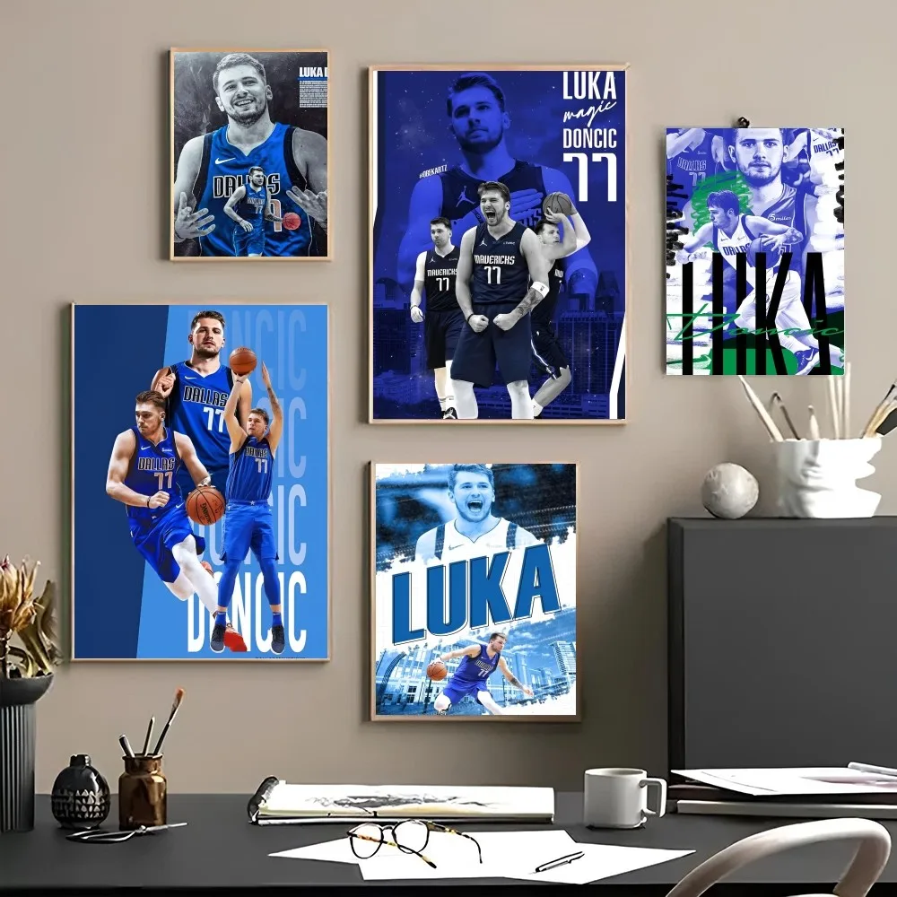 1PC Basketball Player Luka-Doncic Poster Self-adhesive Art Waterproof ...