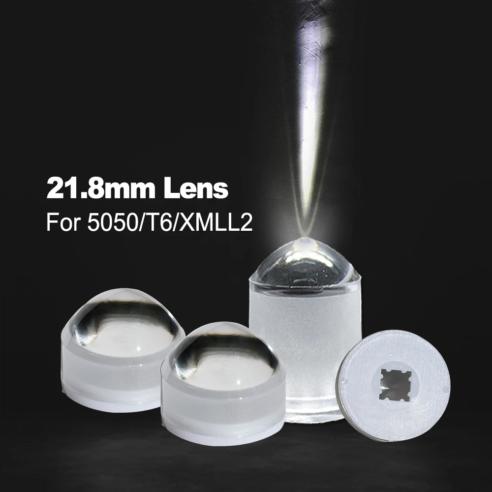5-10pcs 5050 LED Lens 3 Degree Focus SMD T6 XXML2 XHP50.2 0ptical ...