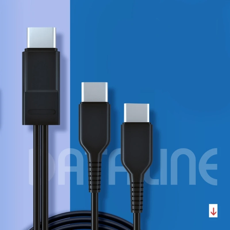 20cm-1m-Type-C-Charging-Cable-to-Double-Type-C-Connector-Cord-Tablet ...