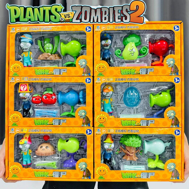 Plants-vs-Zombies-2-Peashooter-Bonk-Choy-Celery-Stalker-Toy-set-figuras ...