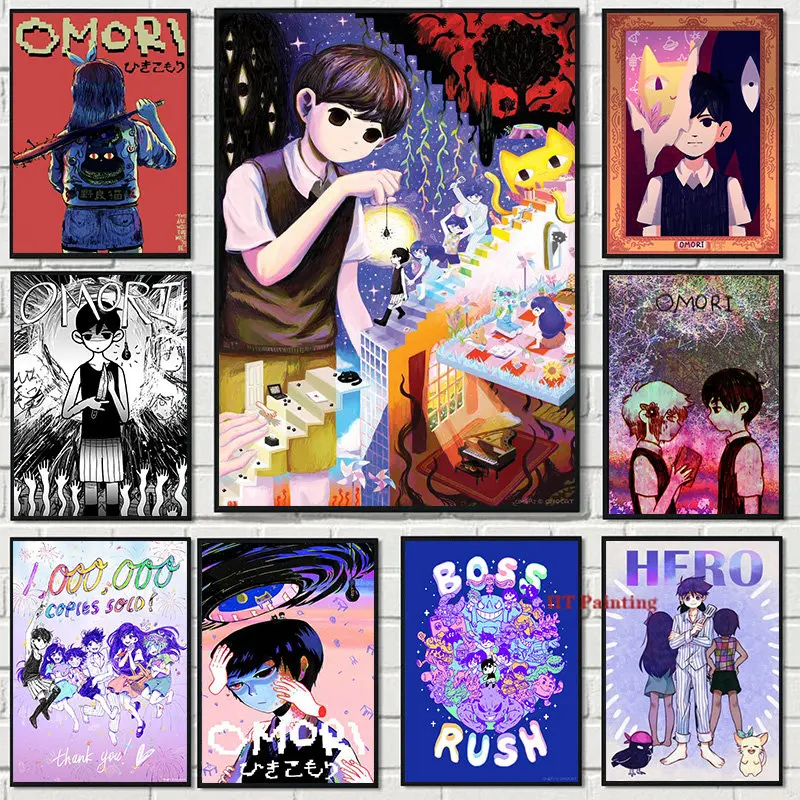 Omori-Game-Poster-Surreal-Psychological-Horror-Game-Anime-Canvas ...