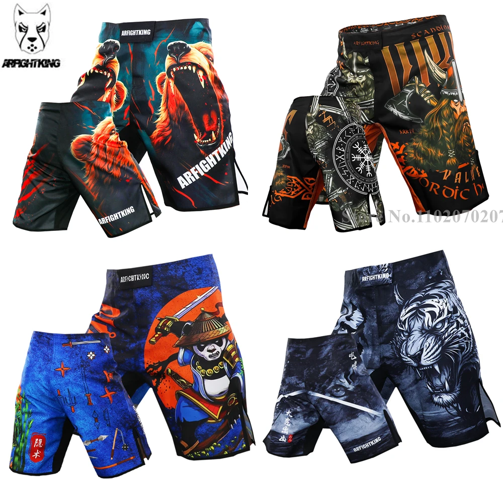 MMA-Shorts-Men-Boxing-Training-Shorts-Mens-Workout-Bodybuilding-Gym ...