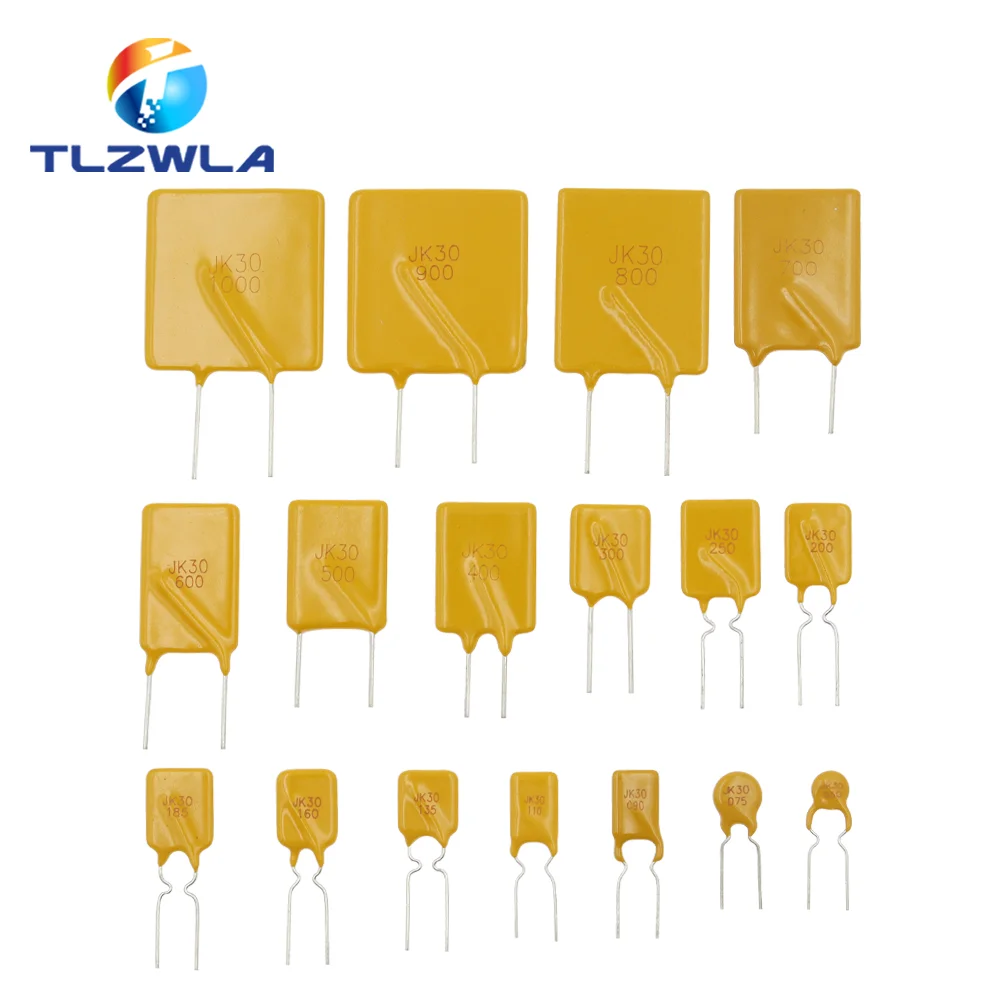 10PCS Jk30 Plug In Self Resettable Fuse Pptc Ruef 30V 0.9A 1.1A 1.35A 1.5A 1.6A 1.85A 2A 2.5A 3A ...