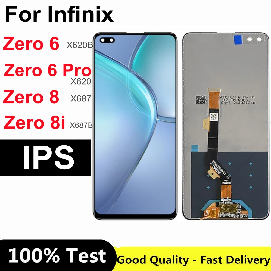 For Infinix Zero 6 Pro X620 X620B LCD Zero 8 8i X687 X687B Display ...