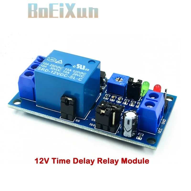DC 12V Time Delay Relay Module Delay Turn On / Delay Turn Off Relay ...