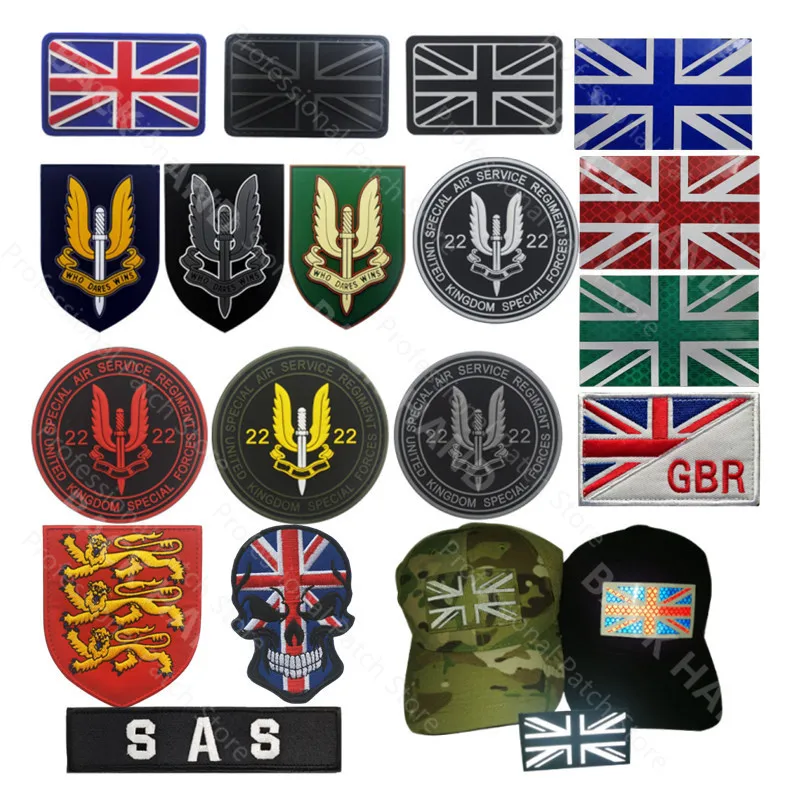 SAS-Patch militaire de l'armée britannique en PVC, écusson brodé au ...