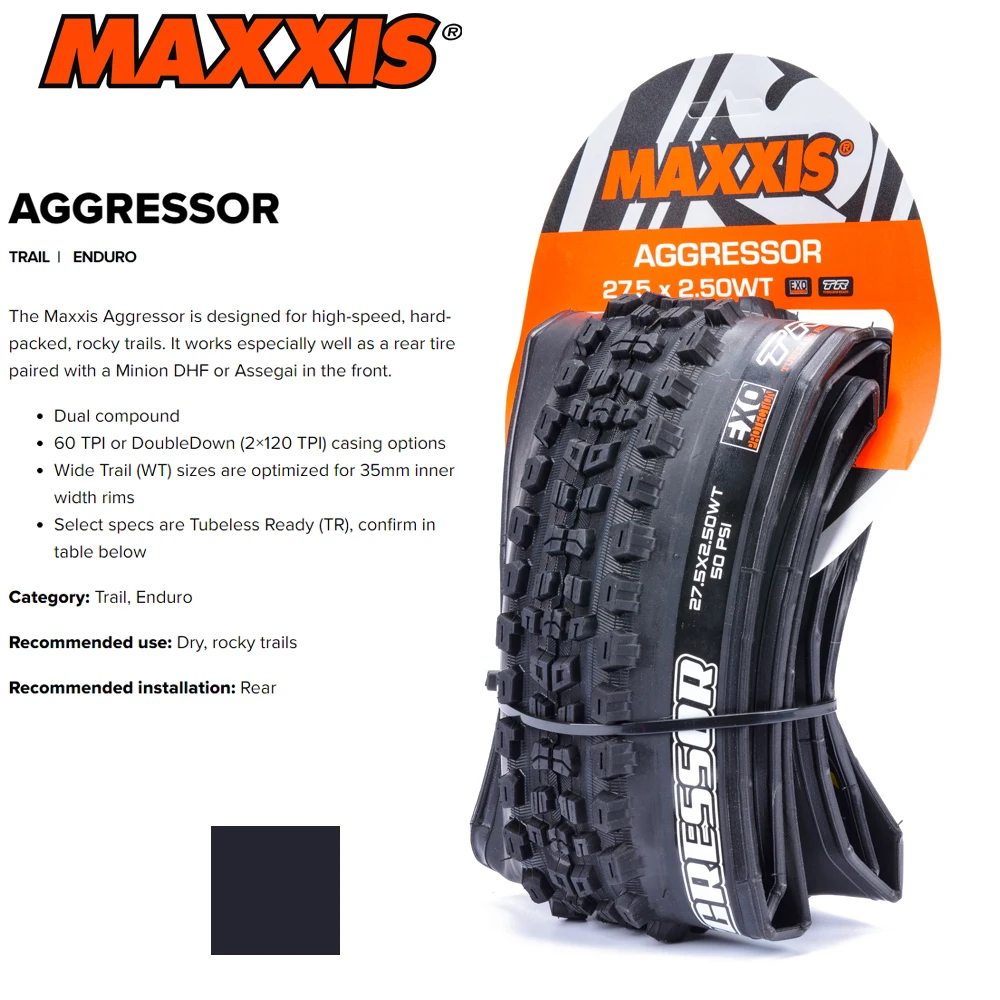 MAXXIS AGGRESSOR FOLDABLE MTB tire 27.5x2.3/2.5WT 29x2.3 29er 27.5er