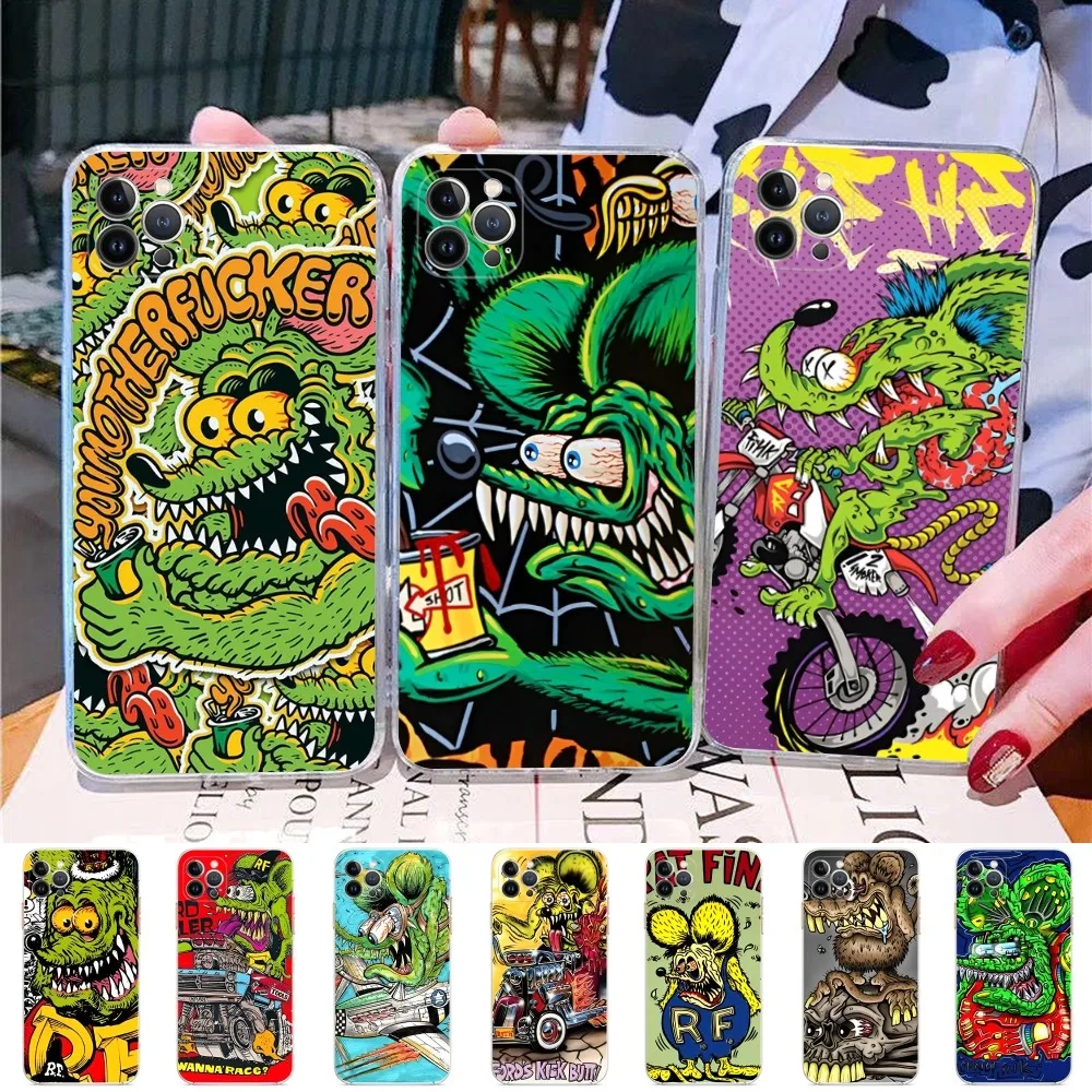 Funny Rat Fink Printed Phone Case For iPhone 15 14 11 12 13 Mini Pro XS ...