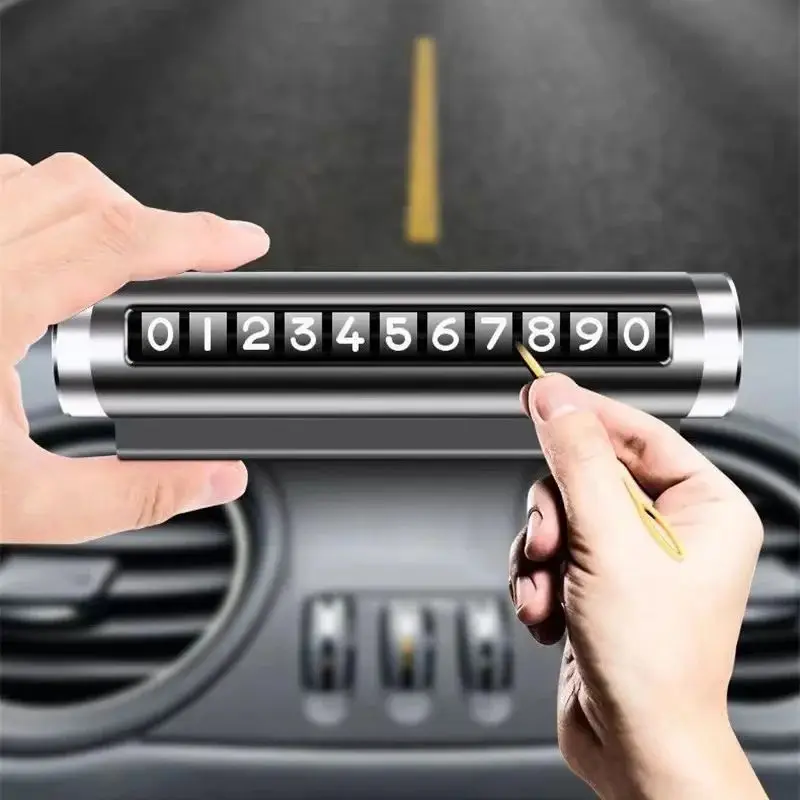 Car-Temporary-Parking-Number-Plate-Black-Aluminium-Alloy-Material ...