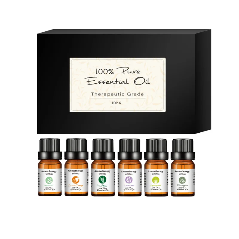 10mlX6PCS-100-Pure-Aroma-Essential-Oil-Kit-Lemongrass-Eucalyptus-for ...