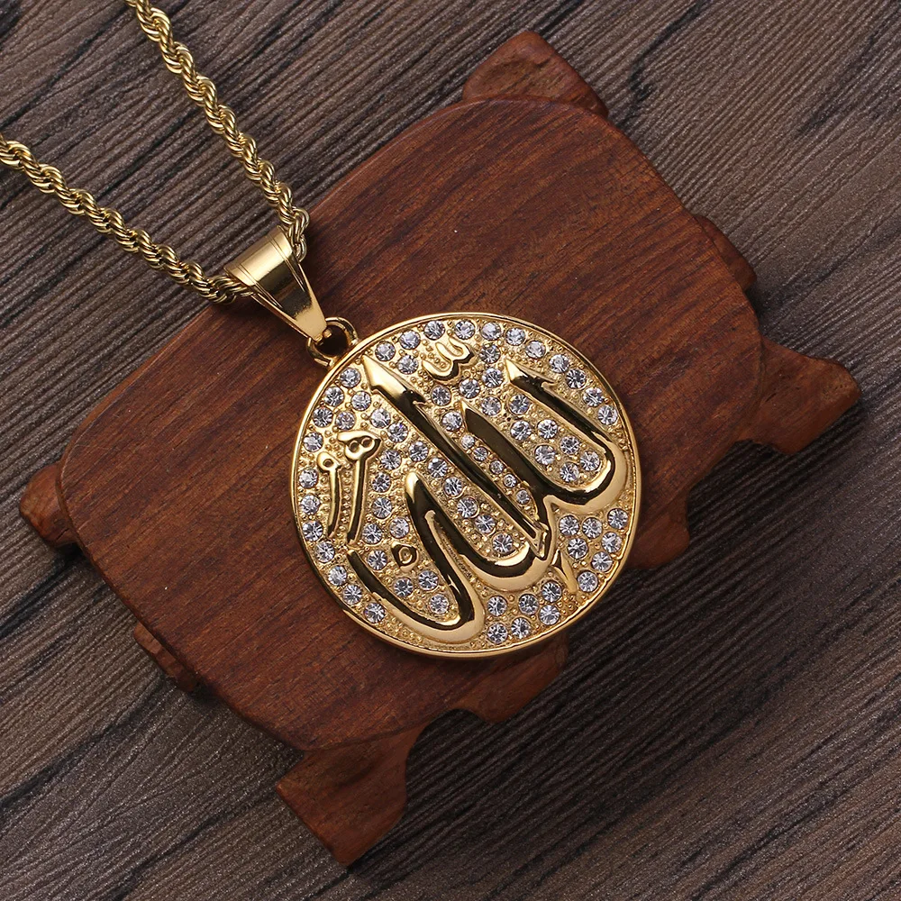 Gold-Color-Muslim-Allah-Quran-Pendant-Necklace-Men-Women-Fashion-Faith ...