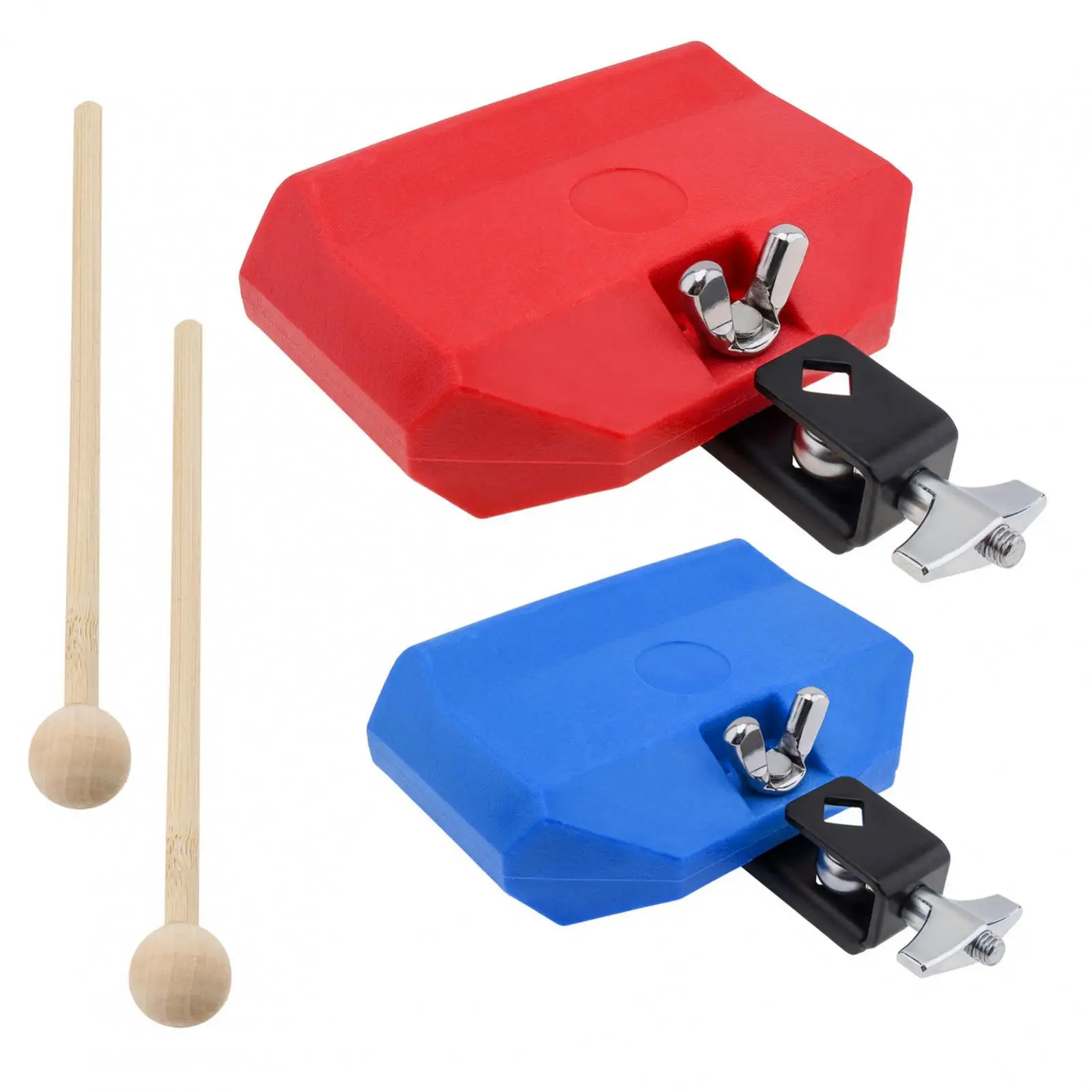 Plastic-Blue-Red-Musical-Percussion-Jam-Block-Latin-Drum-Instrument ...