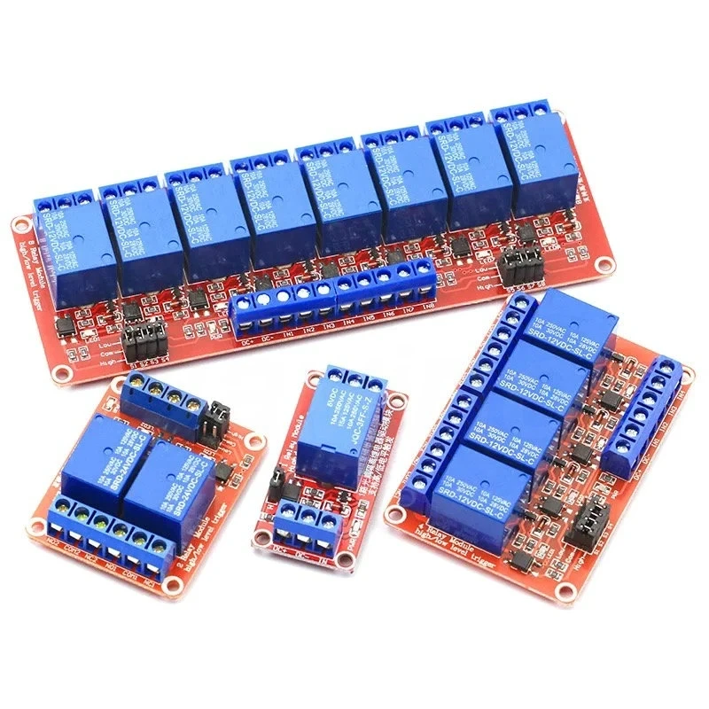 1 2 4 6 8 Channel Relay Module Board Shield with Optocouple High and ...