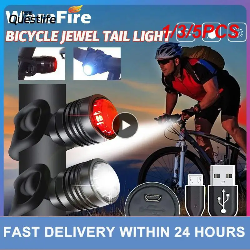 1-3-5PCS-Light-USB-Rechargeable-Mountain-Front-And-Rear-Bike-Light ...