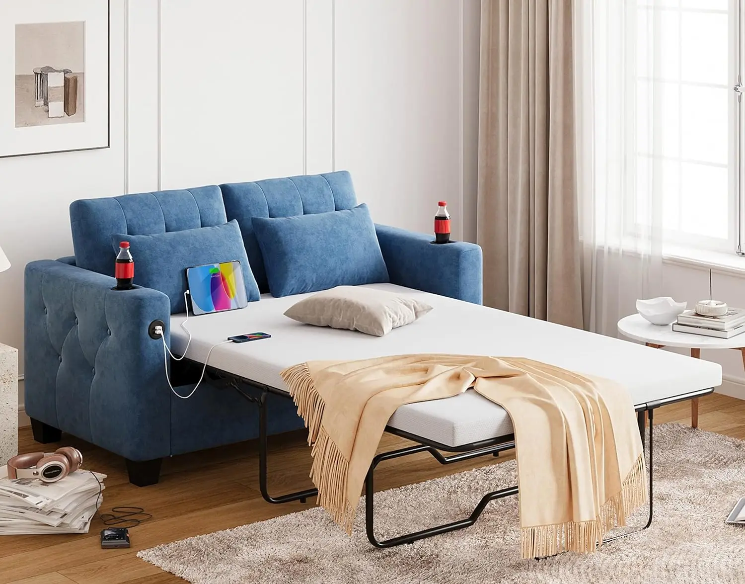 Pull out couch memory foam mattress store