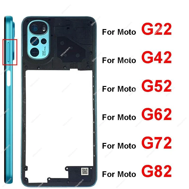 For-Motorola-MOTO-G22-G42-G52-G62-G72-G82-5G-Middle-Housing-Cover-Frame ...