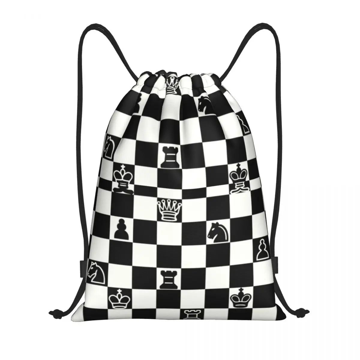 Custom-Fashion-Chess-Drawstring-Bags-Women-Men-Lightweight-Chessboard ...