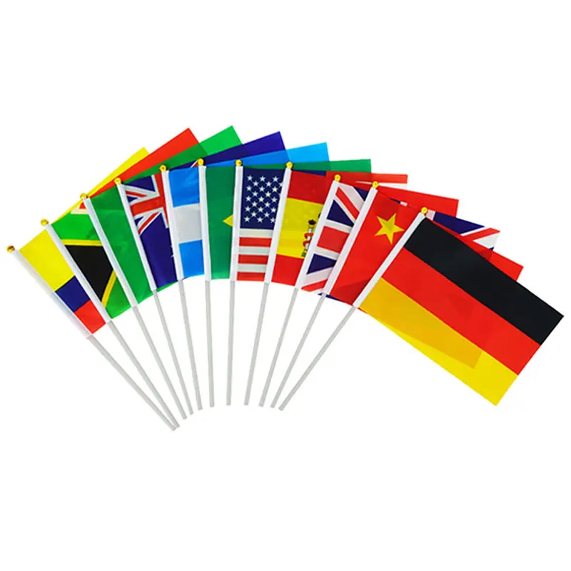 Mini-Hand-Waving-Flag-14x21cm-Polyester-Small-Flag-With-Plastic ...