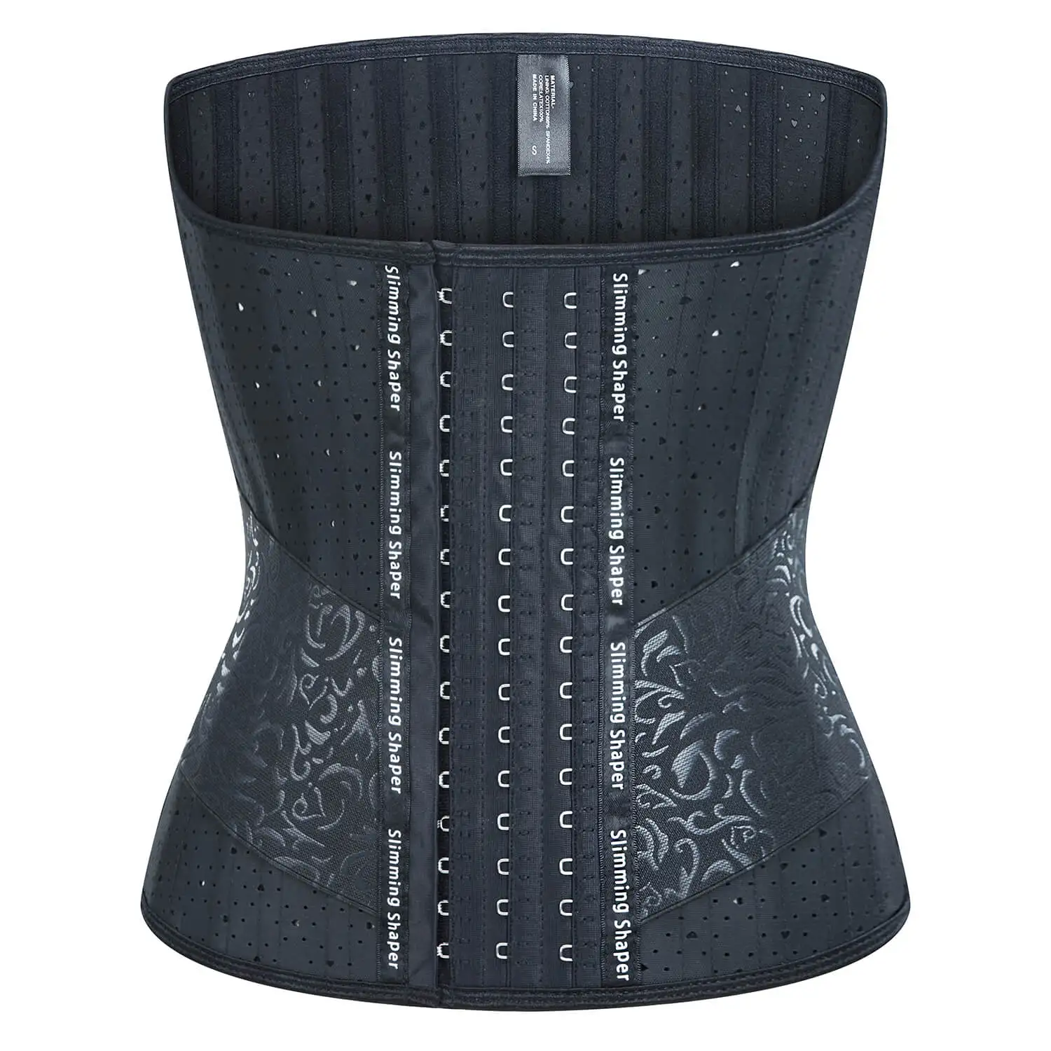 25 Steel Bones Latex Waist Trainer Body Shaper Long Torso Corset ...