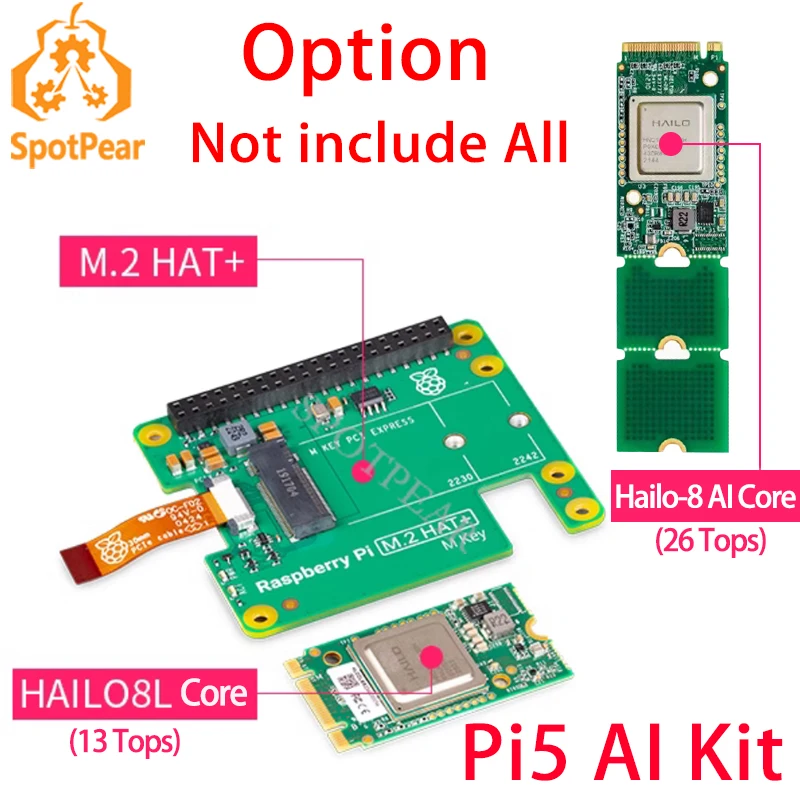 Raspberry-Pi-5-Kit-Original-AI-Hailo8l-13Tops-26Tops-PCIe-M-2-HAT-Placa ...