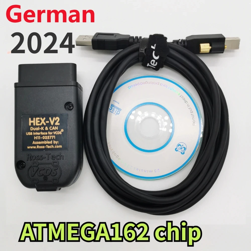 Generic 2024 VCDSCAN HEX V2 Interface WeSheu VCDS VAG COM 23.11 FOR VW ...