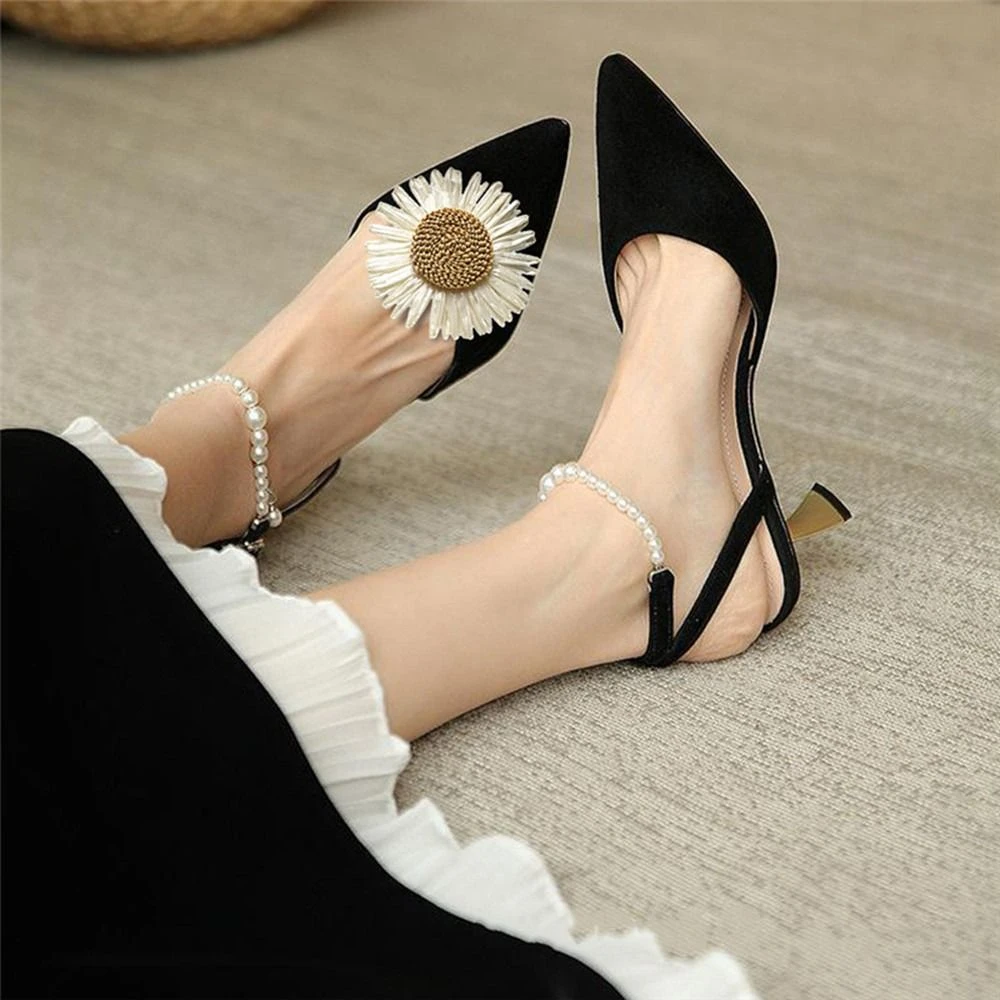 2pcs DIY Removable High Heel Women Shoe Clip Sun Flower Charm Buckle ...