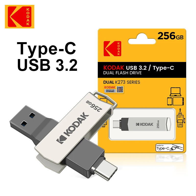 Kodak-K273-OTG-USB-3-0-Flash-Drives-USB-C-Pen-drive-64GB-128GB-256GB ...