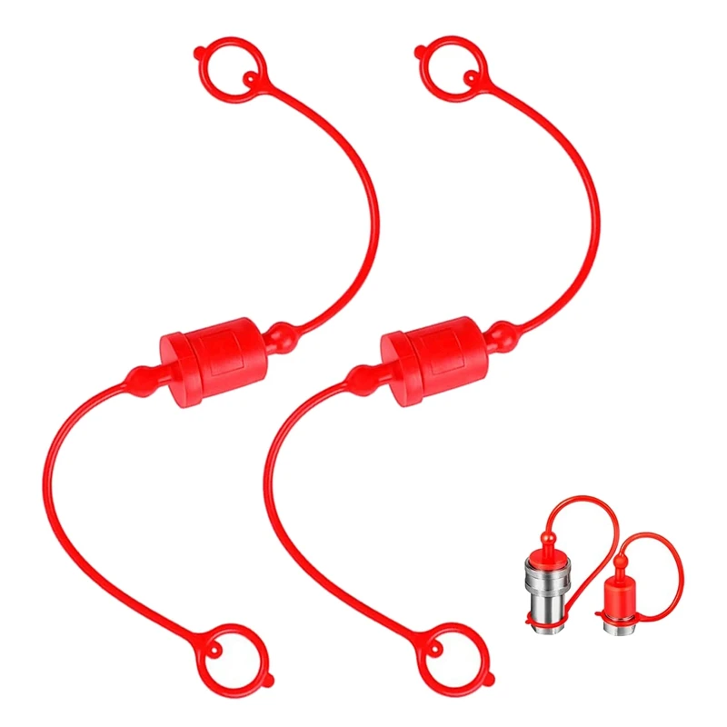 Hydraulic-Quick-Coupler-Male-Dust-Cap-And-Female-Plug-Cover-Fits ...