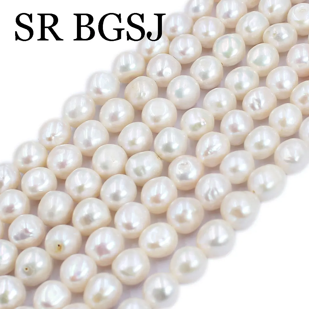 8-9mm-Potato-Round-White-Edison-Natural-Freshwater-Pearl-Making-DIY ...