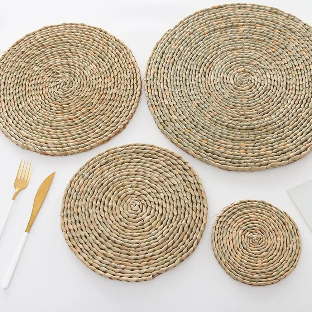 Stain-resistant-Table-Mats-Durable-Table-Protectors-Handwoven-Cattail ...