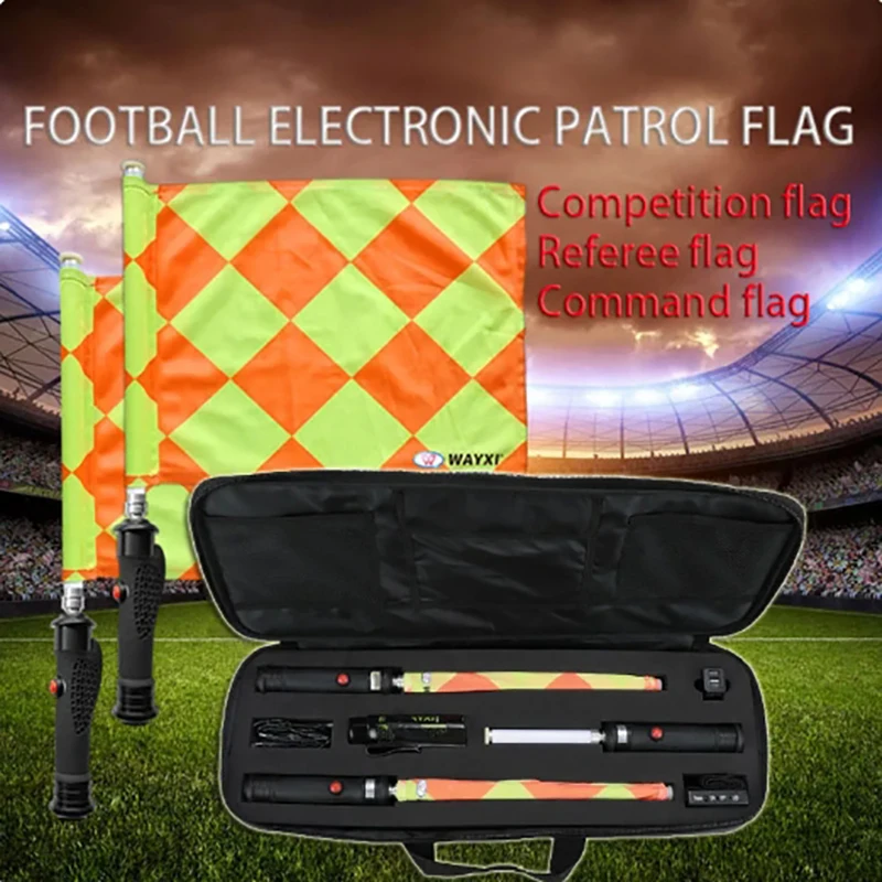 2-pz-set-Football-Electronic-Patrol-Flag-arbitro-Flag-gioco-di-calcio ...