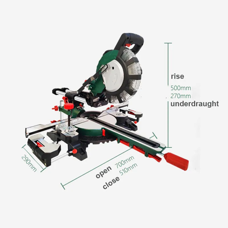 Sawing-Machine-220V-8-Woodworking-Chainsaw-With-Extended-Rail-Miter-Cut ...