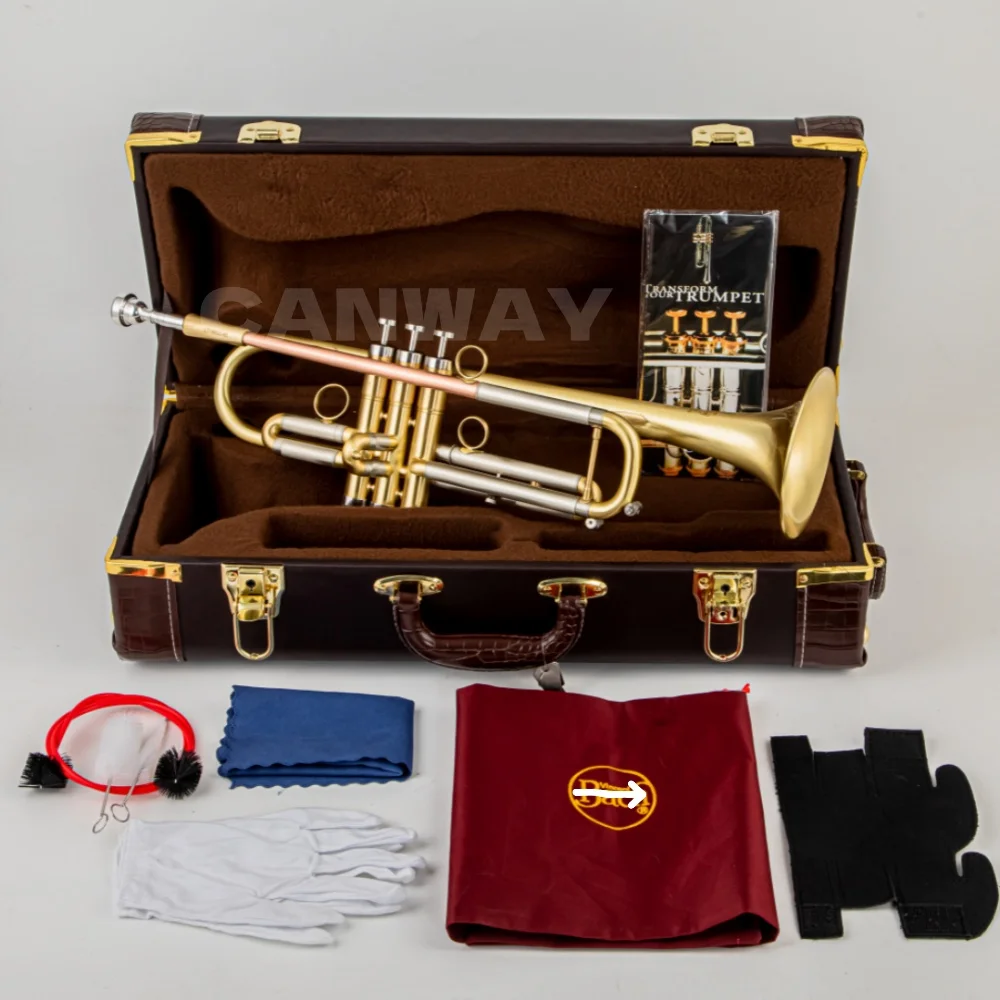 Stradivarius-Tubo-de-trompeta-de-oro-instrumento-plano-de-lat-n ...