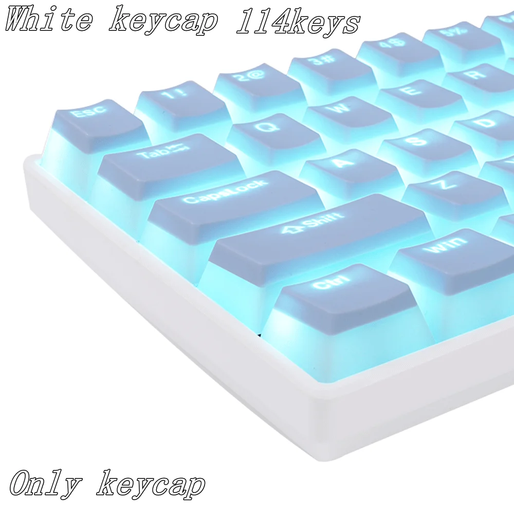 Pudding-Keycap-PBT-Keycaps-OEM-Profile-114-Keys-For-Cherry-MX-Switch ...