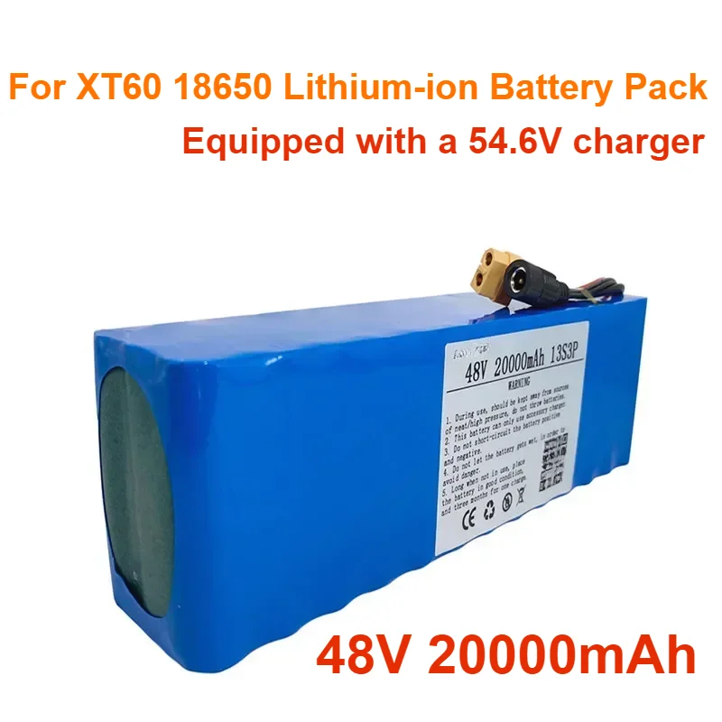 For XT60 18650 Lithium-ion Battery Pack 20Ah Suitable for 54.6V Charger ...