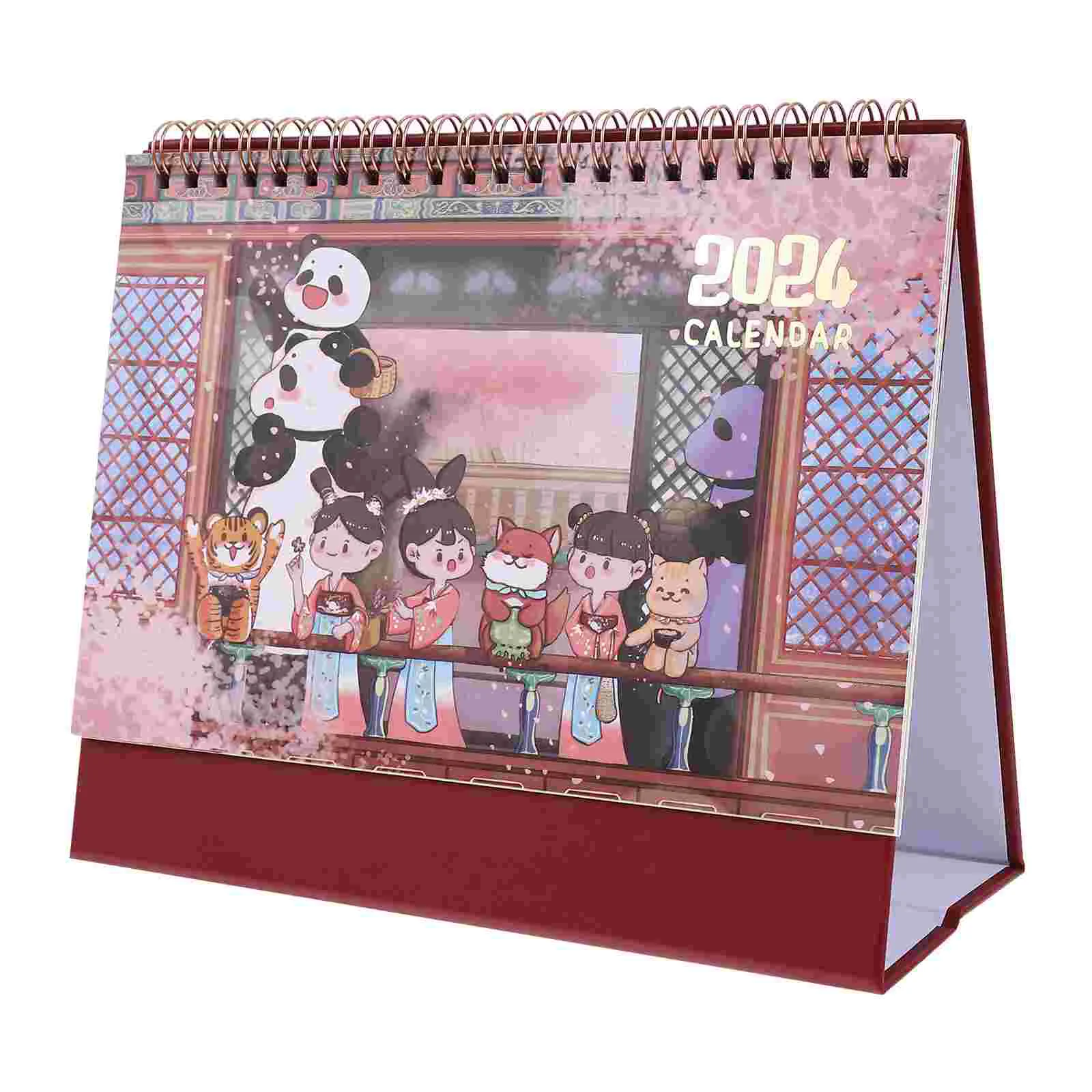 Planner-Schedule-Calendars-2024-Office-Decore-Coil-Cartoon-Paper ...
