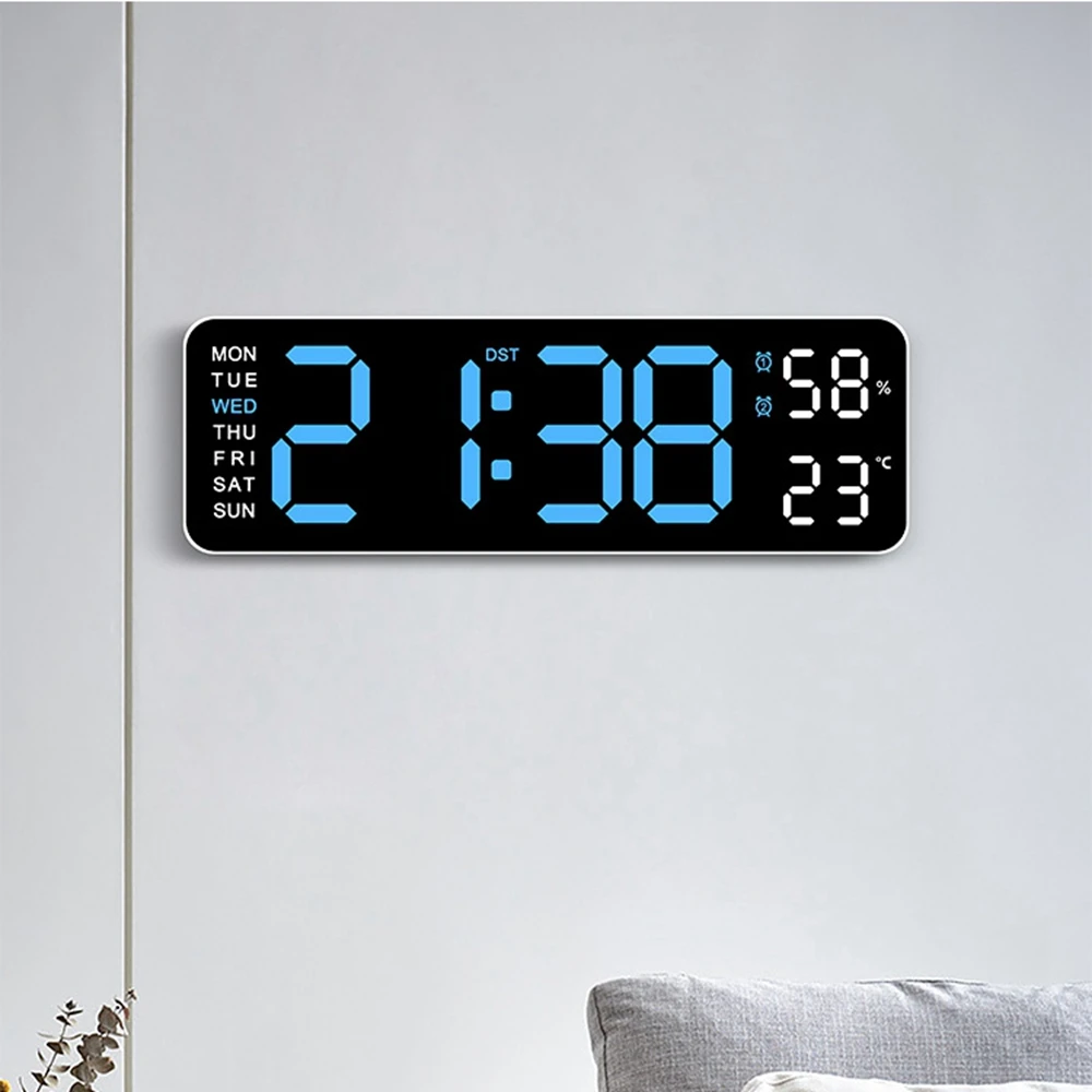 Large-Digital-Wall-Clock-Temperature-and-Humidity-Week-Display ...