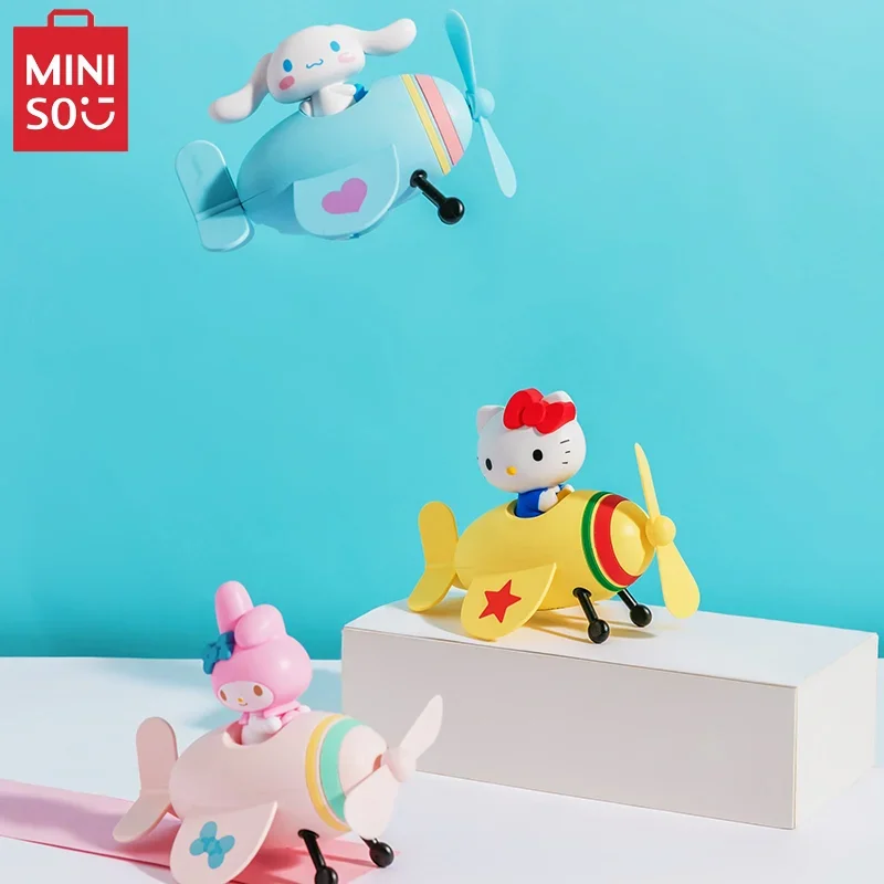 MINISO-Sanrio-Series-Small-Airplane-Fan-Kawaii-Hello-Kitty-Cinnamoroll ...
