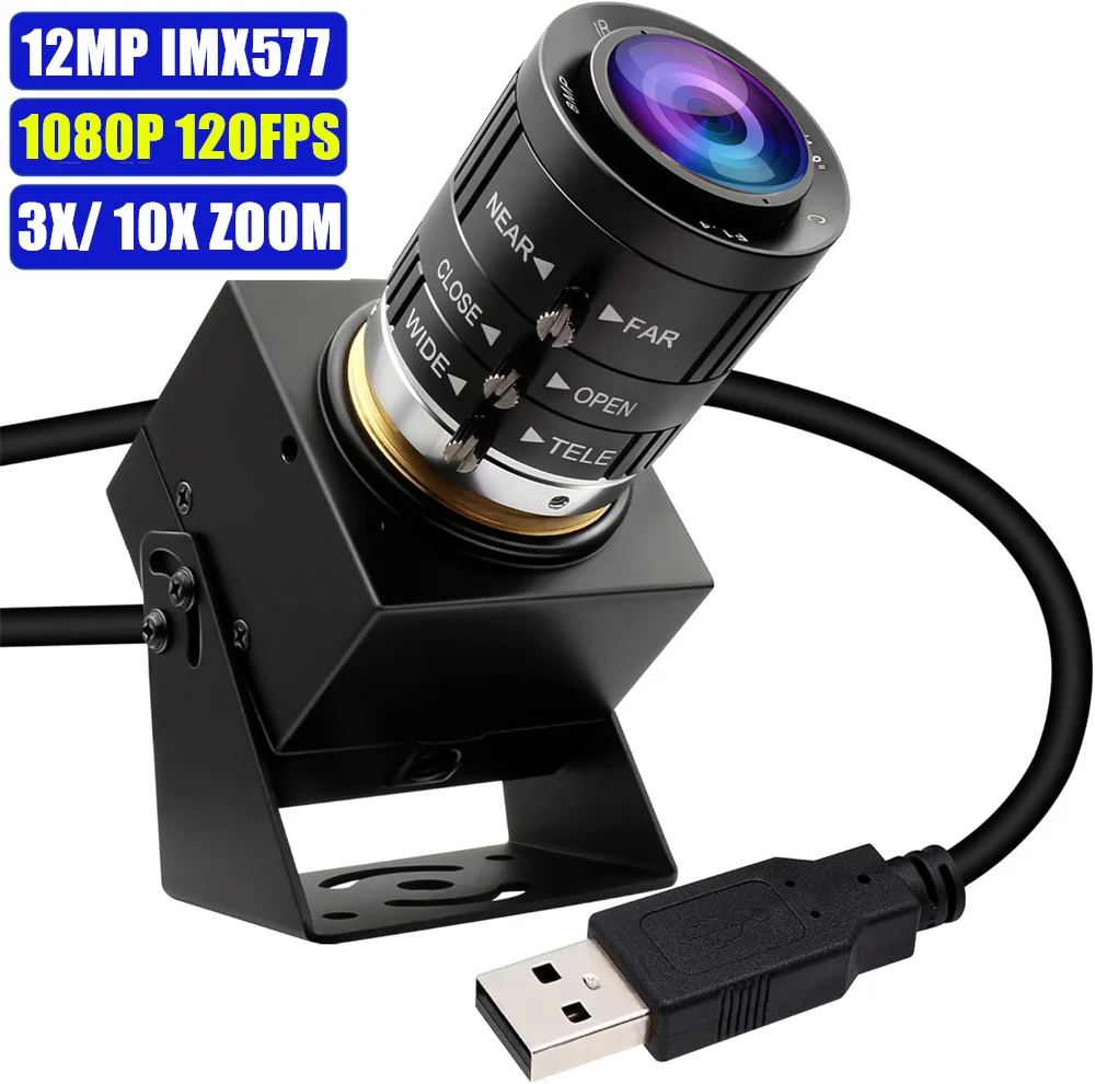 ELP 12MP Zoom Webcam USB High Speed 1080P 120FPS 4K 30FPS Golf Swing ...