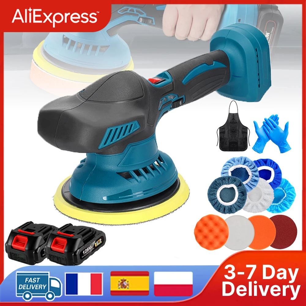 Cordless Car Polisher 6 Gears Electric Auto Polishing Cleaning Metal ...
