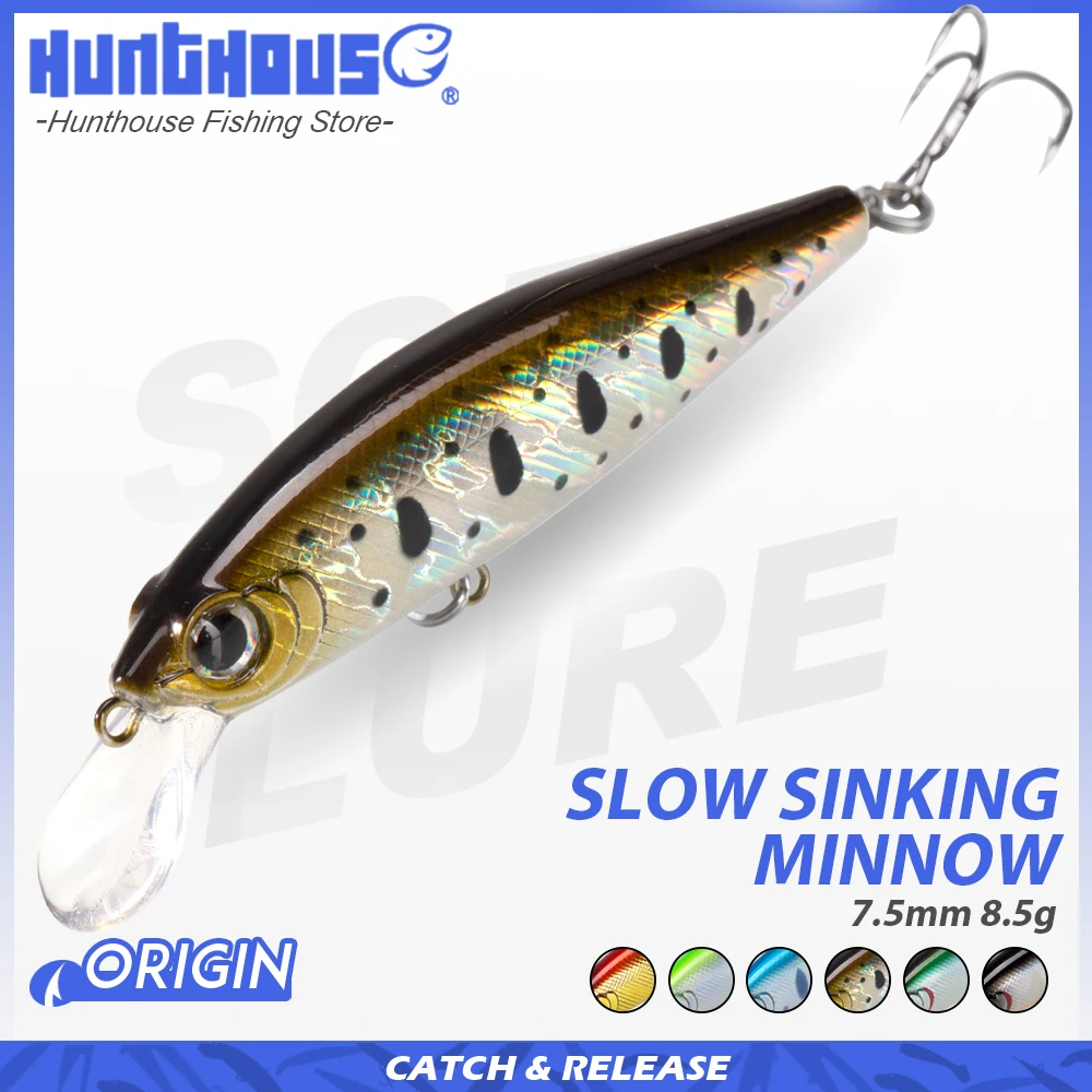 Hunthouse-Slow-Sinking-Minnow-Rigge-Flat-Fishing-Lure-75S-75mm-8-5g ...