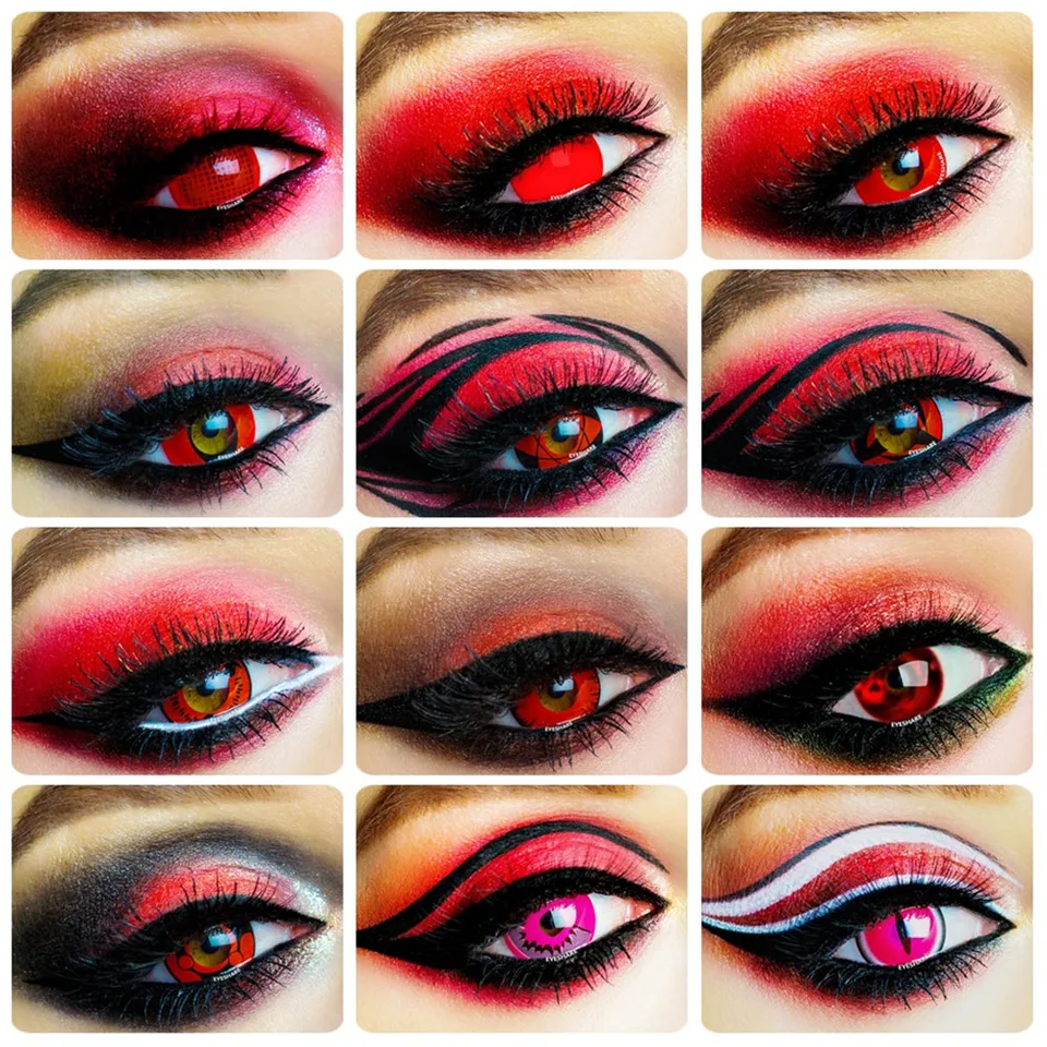 Halloween Red Eye Makeup