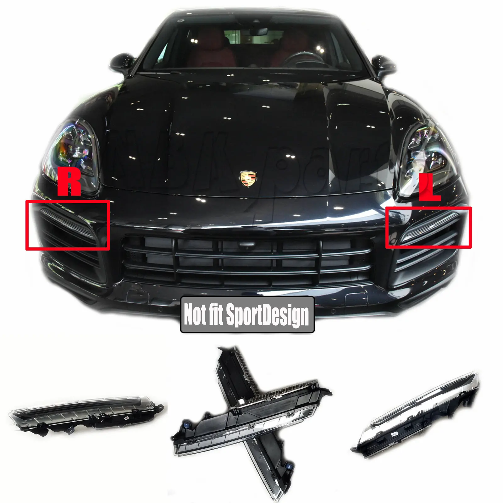 Daytime Run Light Lamp Led Fit 19-23 L&r Porsche Cayenne 9ya Base Coupe ...