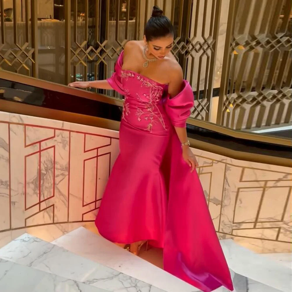 Sharon-Said-Fuchsia-Mermaid-Dubai-Luxury-Evening-Dresses-with-Cape ...